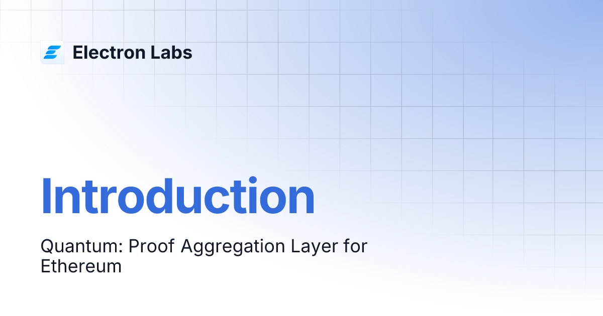 Introduction | Electron Labs